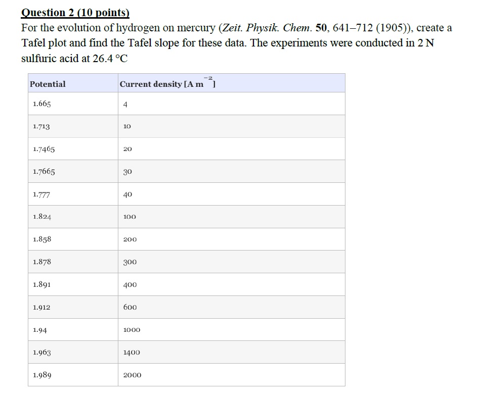 Solved Question 2 (10 ﻿points)For the evolution of hydrogen | Chegg.com