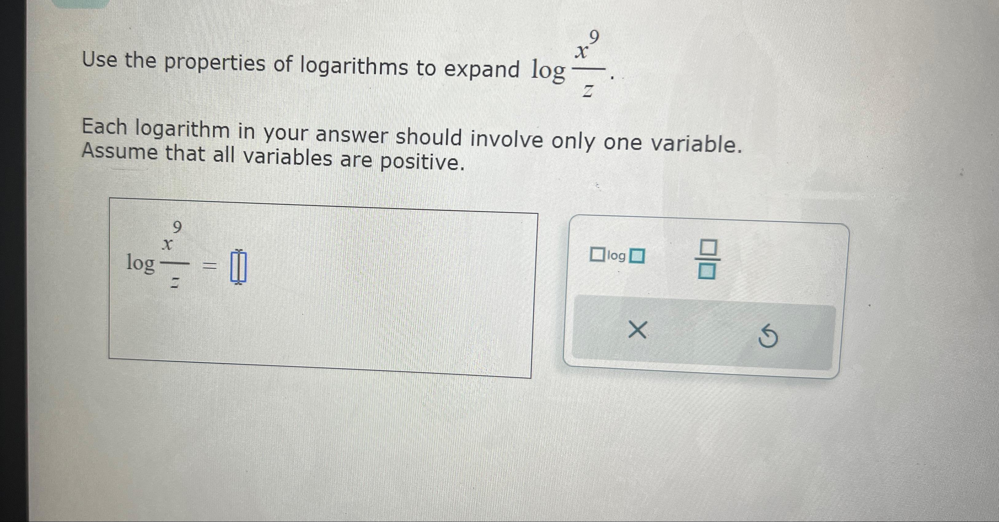 Solved Use the properties of logarithms to expand | Chegg.com