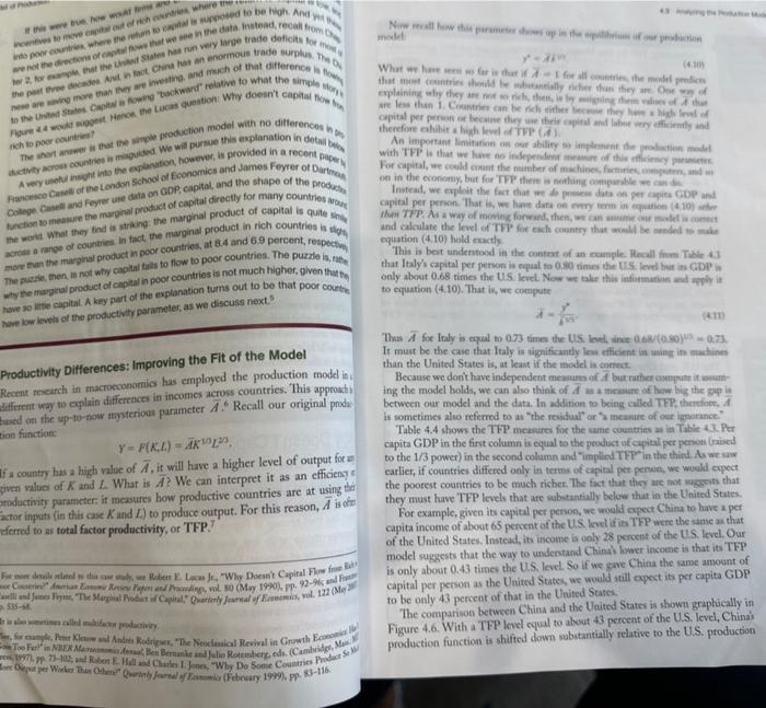 Solved (a) We saw in Chapter 4 that the TFP for Brazil is | Chegg.com