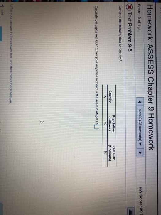 Solved Homework Assess Chapter 9 Homework Score 0 Of 1 Pt