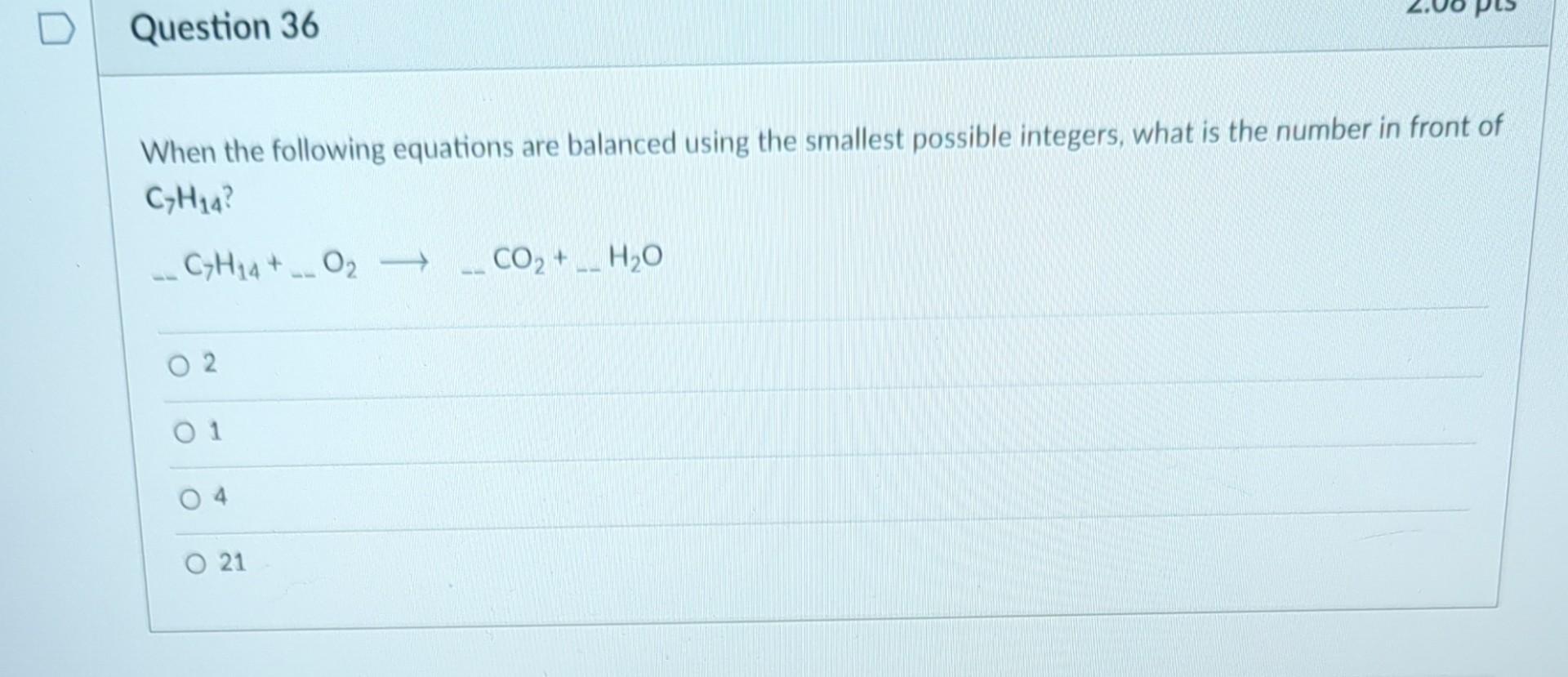 Solved When the following equations are balanced using the | Chegg.com