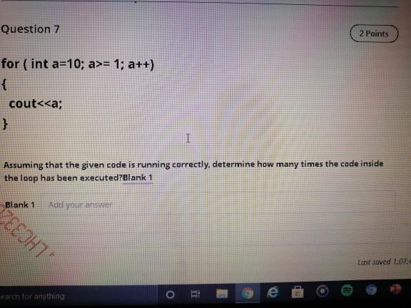 Solved Question 3 3 Paints Determine the output of the given | Chegg.com