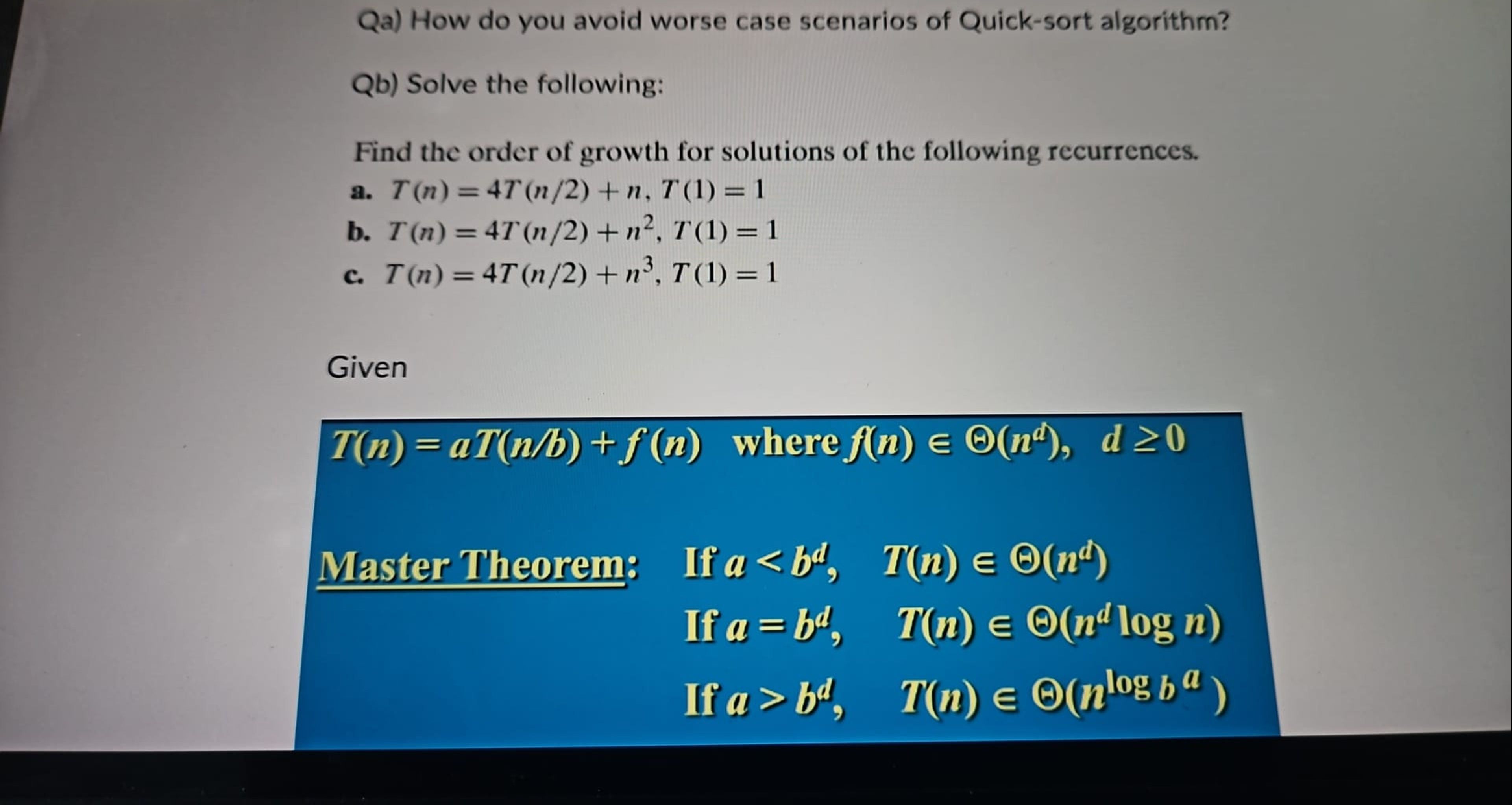 Solved Qa) ﻿How do you avoid worse case scenarios of | Chegg.com