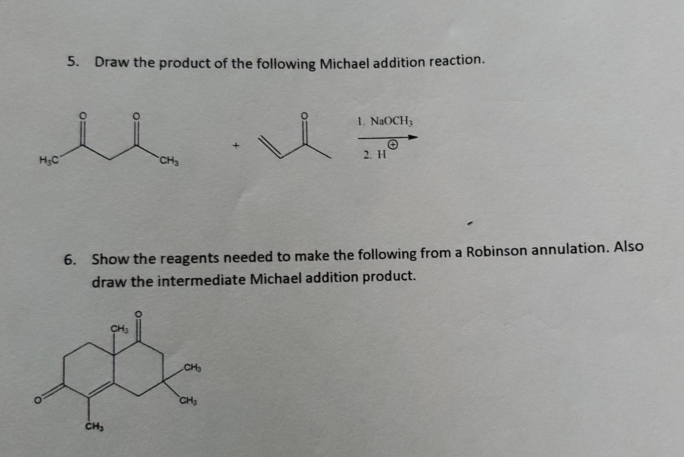 Solved 5. Draw the product of the following Michael addition | Chegg.com