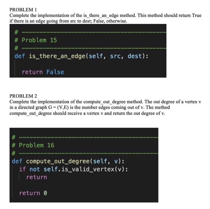 Solved all in python dont change parameters in the methods. | Chegg.com