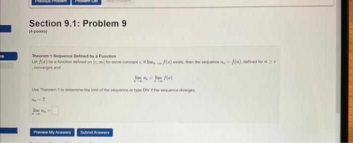 Solved Theorem 1 Sequence Defined by a Function Lot f(x) be | Chegg.com