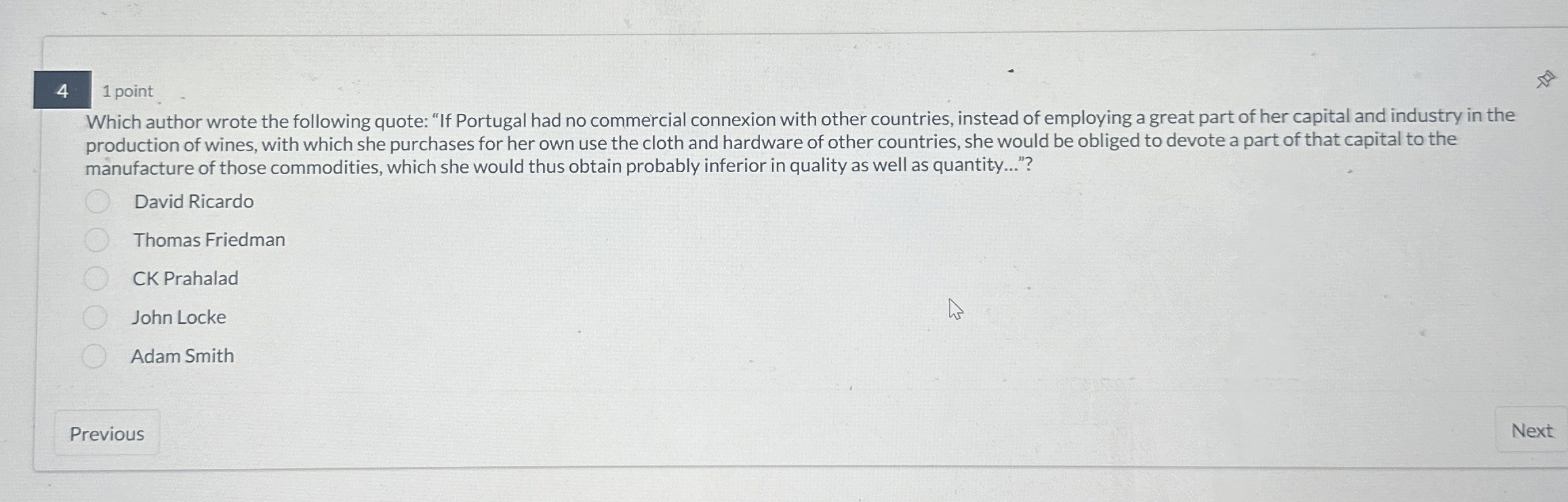 Solved 41 ﻿pointWhich author wrote the following quote: "If | Chegg.com