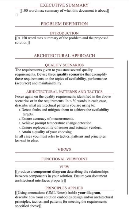 Solved Assignment 3 - Architectural Description Overview | Chegg.com