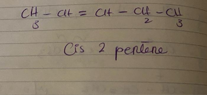 Solved in the mass spectrum of cis 2-pentene, how does the | Chegg.com