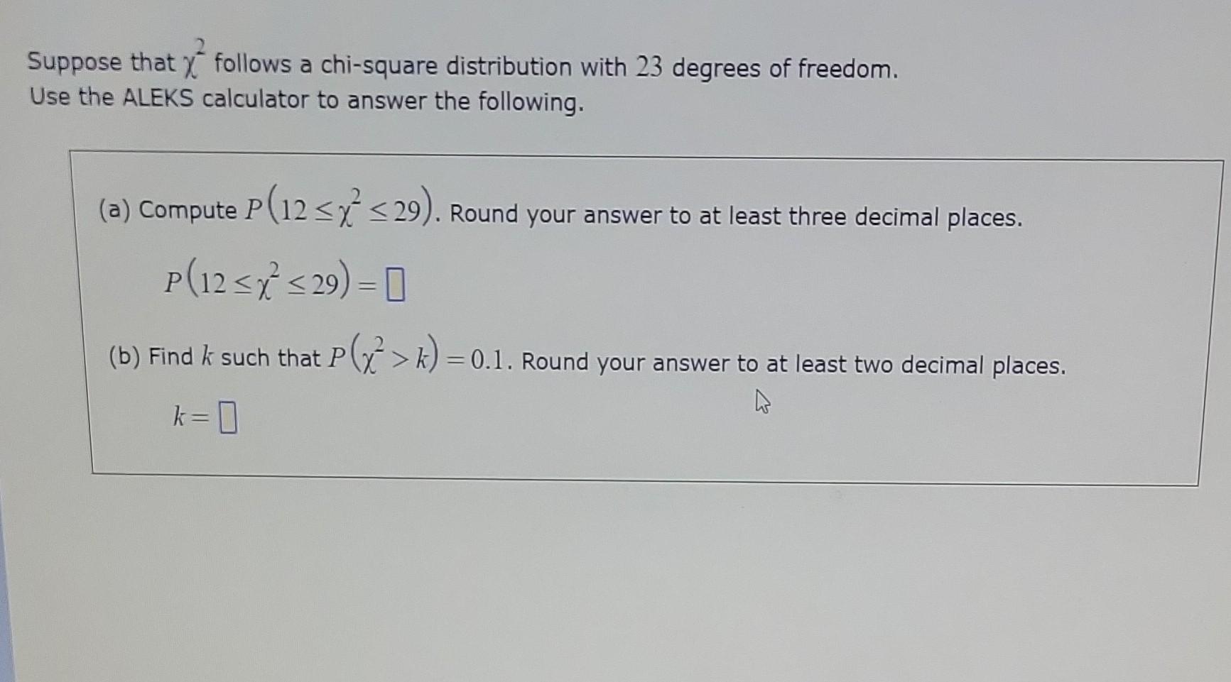 Solved Suppose that χ2 follows a chi-square distribution | Chegg.com