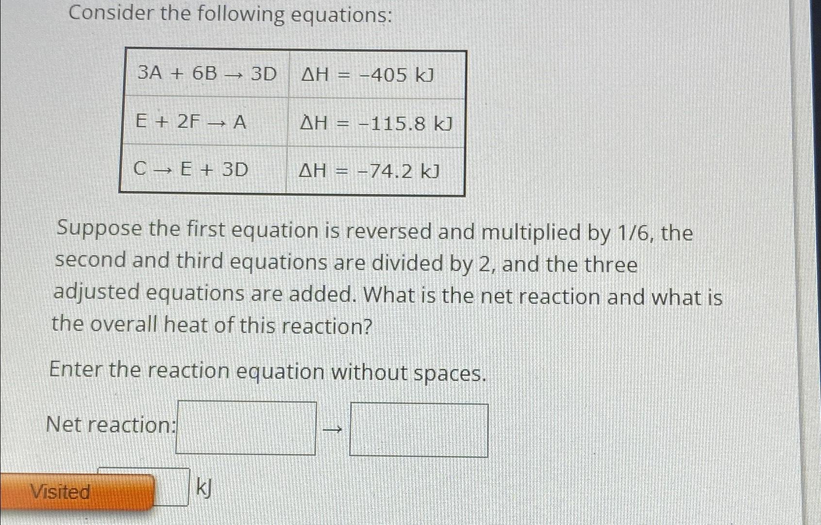 Solved Consider the following | Chegg.com