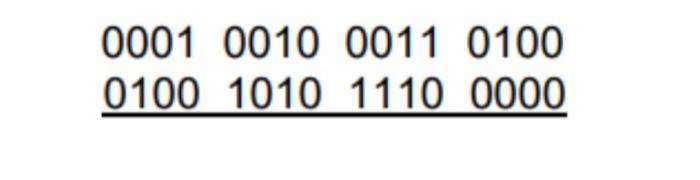 Solved \begin{tabular}{lrrr} 0001 & 0010 & 0011 & 0100 \\ | Chegg.com