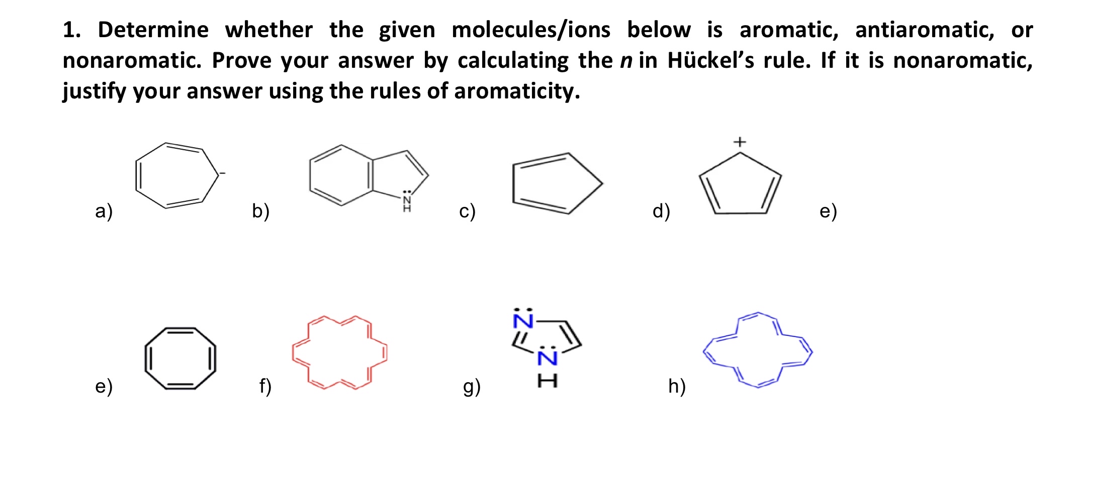 Solved Determine whether the given molecules/ions below is | Chegg.com