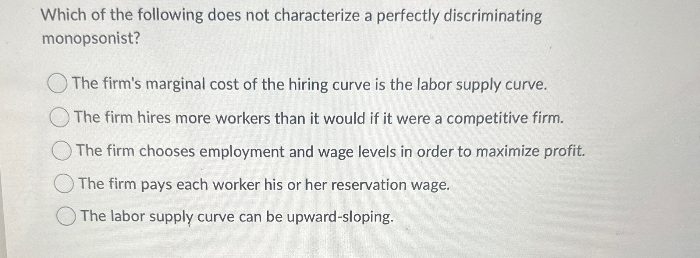 Solved Which of the following does not characterize a | Chegg.com