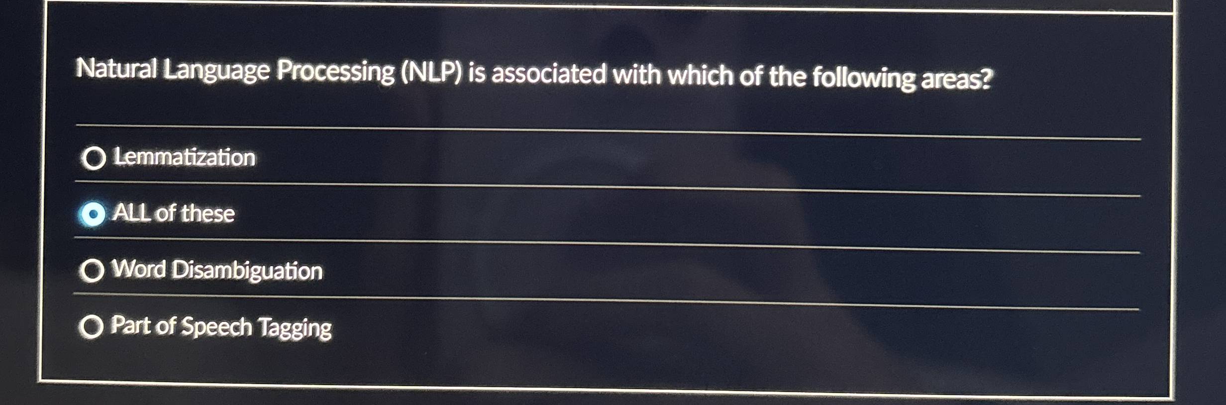 Solved Natural Language Processing (NLP) ﻿is associated with | Chegg.com