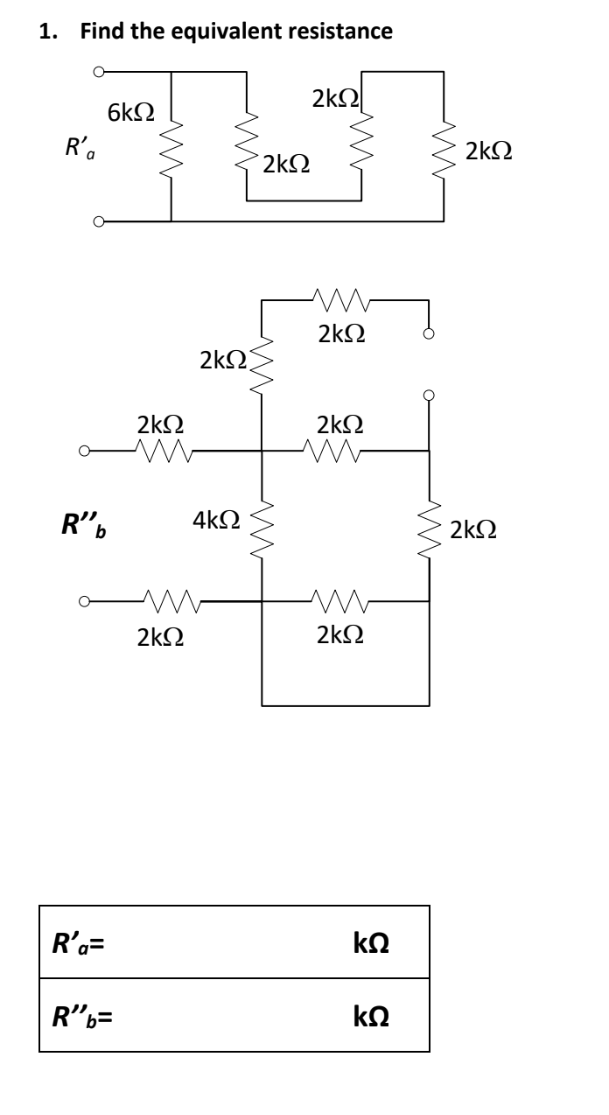 Solved find the equivalent resistance | Chegg.com