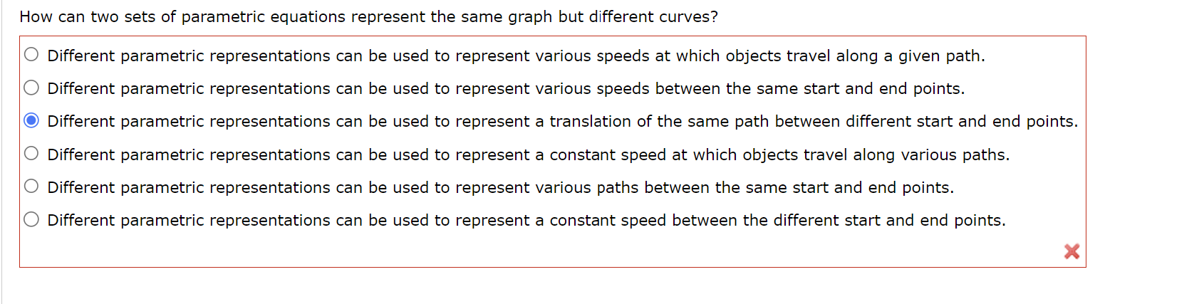 Solved How can two sets of parametric equations represent | Chegg.com