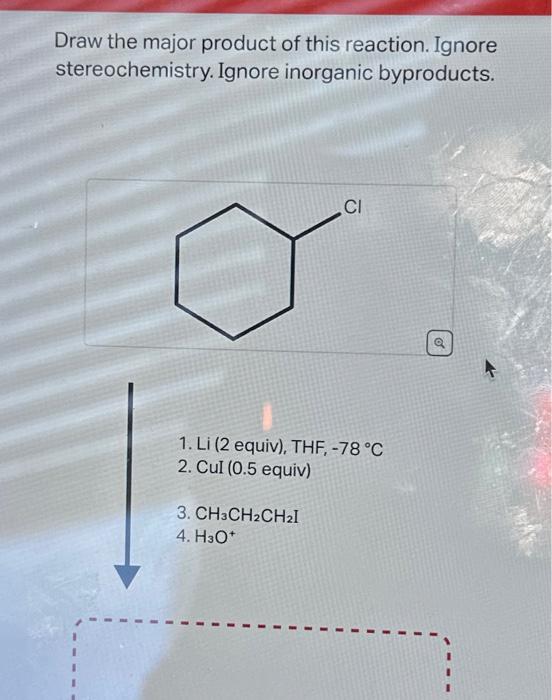 Solved Draw the major product of this reaction. Ignore | Chegg.com