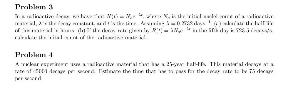 Hi! I need the solution of both questions. Please | Chegg.com