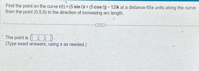 Solved Find the point on the curve | Chegg.com