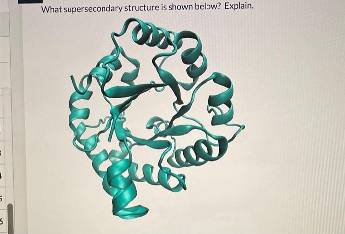 Solved What supersecondary structure is shown below? | Chegg.com