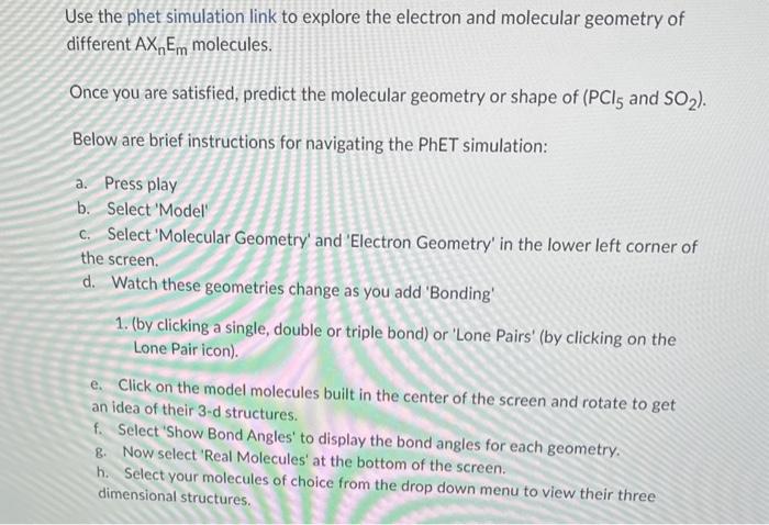 Solved Use The Phet Simulation Link To Explore The Electron