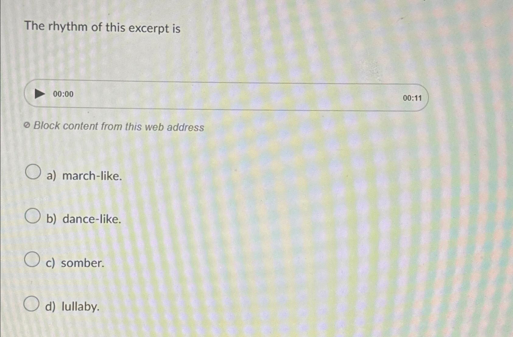 Solved The rhythm of this excerpt isBlock content from this | Chegg.com