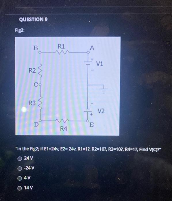 Solved "In the Fig2; if E1=24 | Chegg.com
