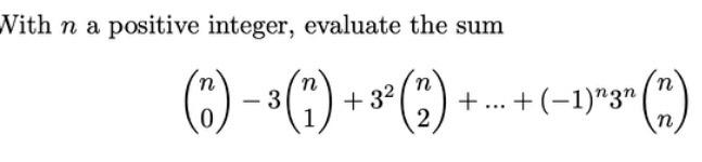 Solved Nith n a positive integer, evaluate the sum | Chegg.com