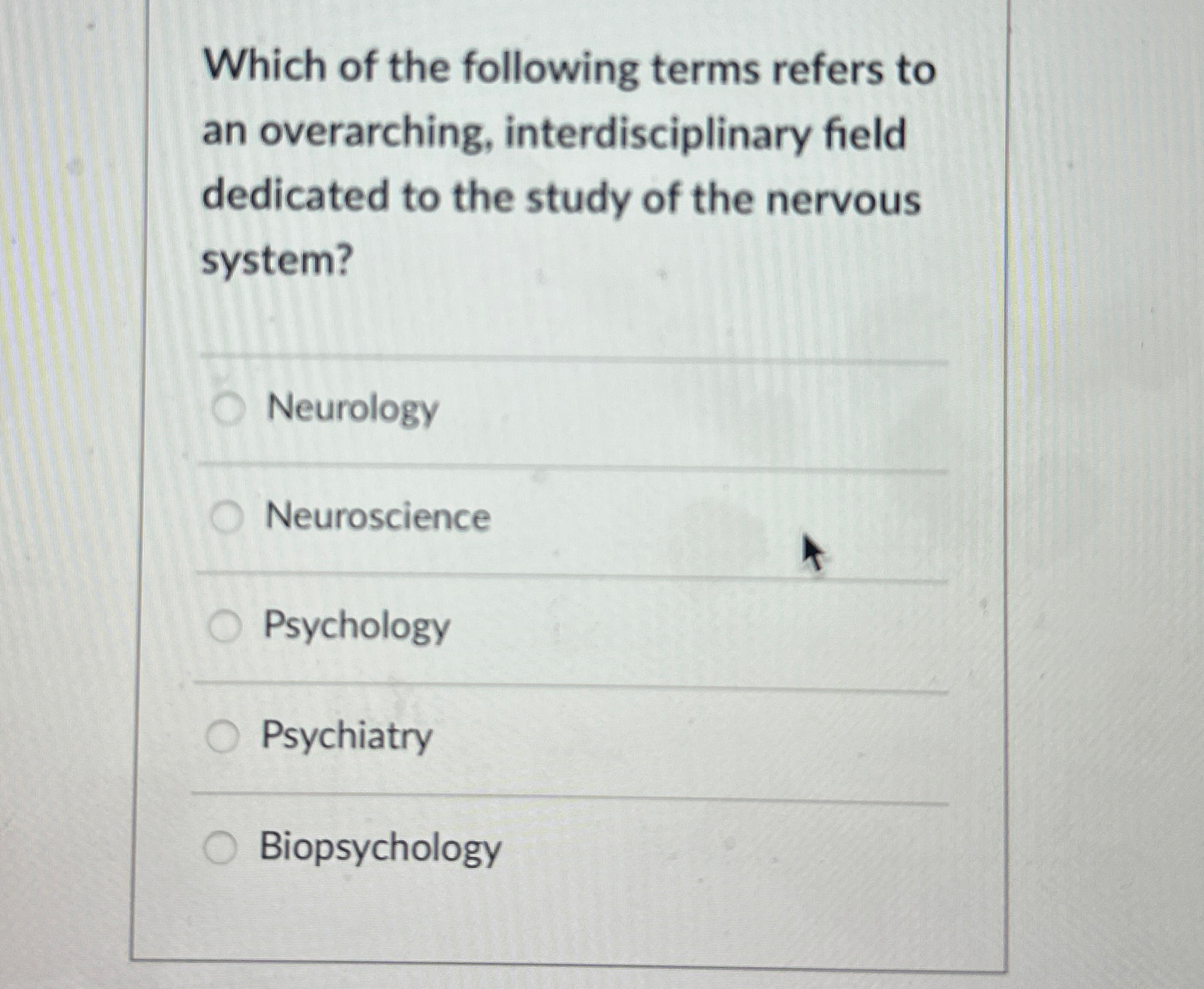 Solved Which of the following terms refers to an | Chegg.com