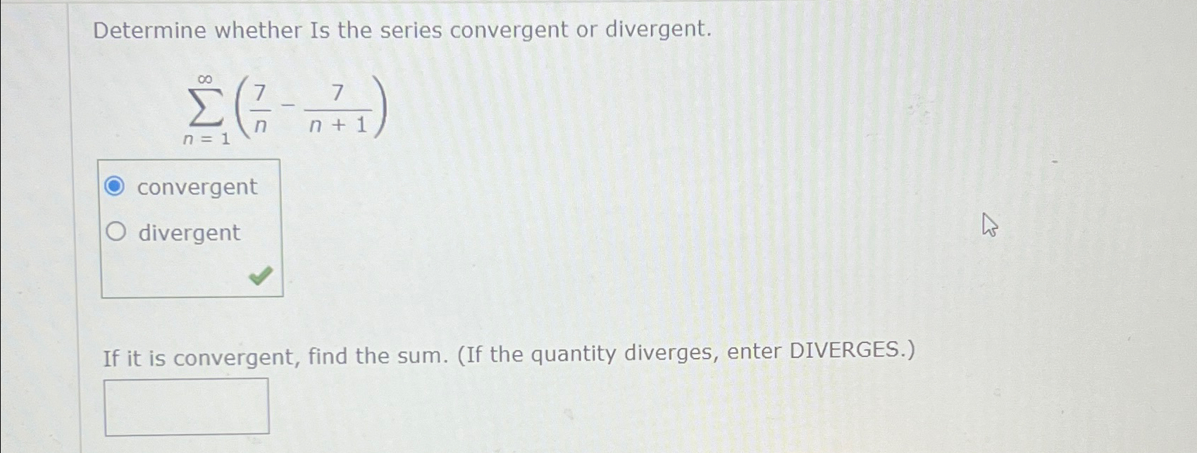 Solved Determine whether Is the series convergent or | Chegg.com