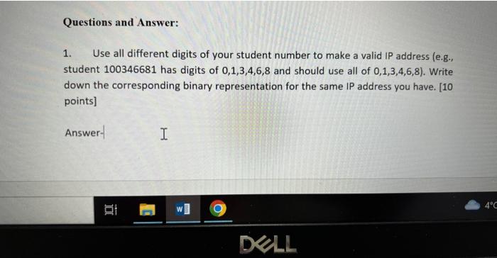 Solved 1. Use all different digits of your student number to | Chegg.com