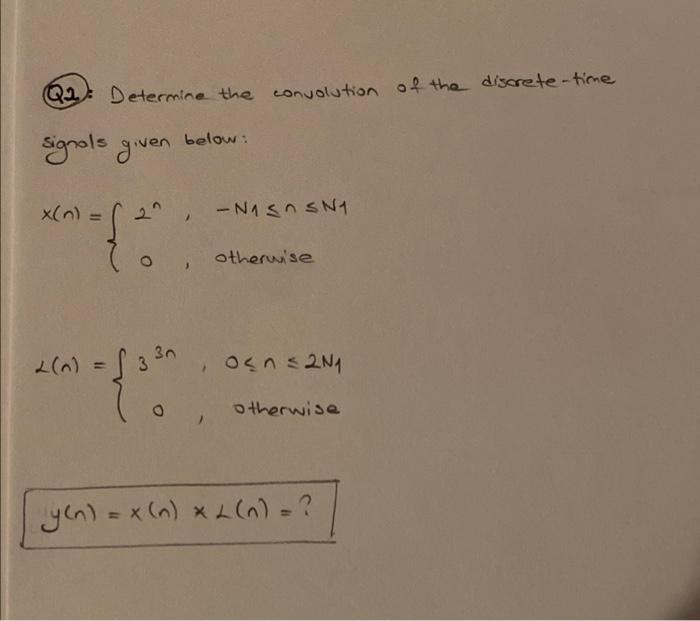 Solved Q1: Determine the convolution of the continous-time | Chegg.com