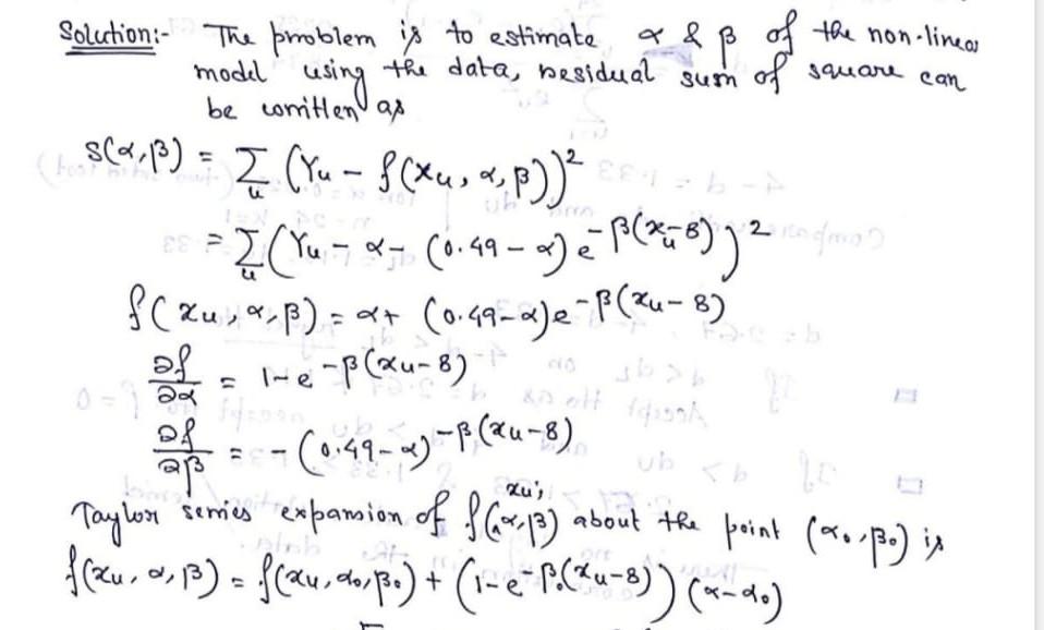 model using Solution:- The problem is to estimate the | Chegg.com