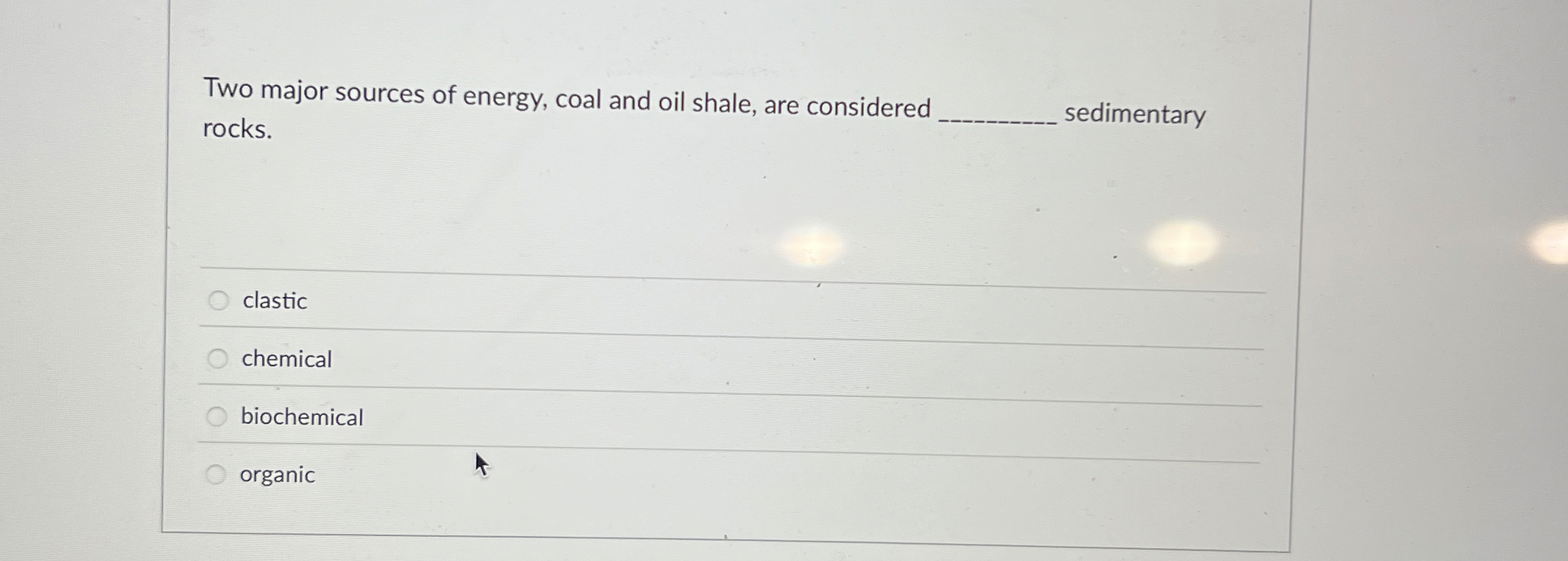 Solved Two major sources of energy, coal and oil shale, are | Chegg.com