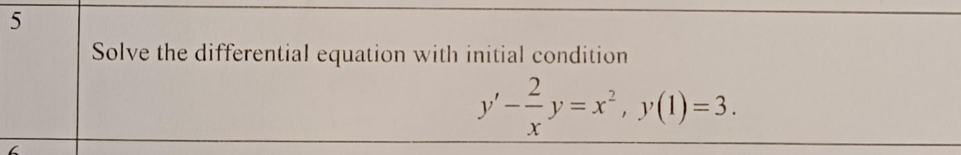 Solved Solve the differential equation with initial | Chegg.com
