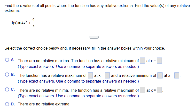 Solved Find the x-values of all points where the function | Chegg.com