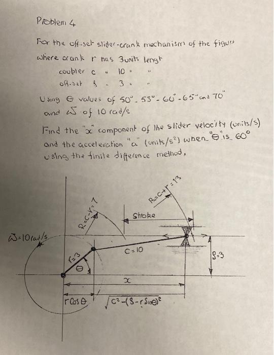 Solved solve all questions in figure subject - Kinematics of | Chegg.com