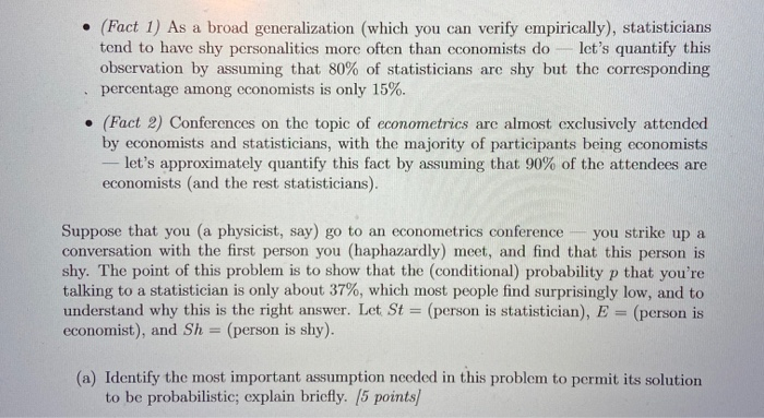 Solved . (Fact 1) As a broad generalization (which you can | Chegg.com