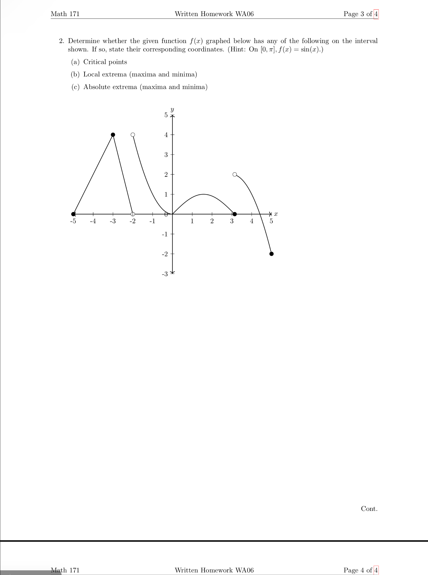 Solved Math 171Written Homework WA06Page 3 ﻿of 42. | Chegg.com