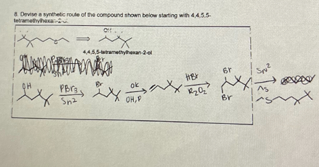 Solved Devise a synthetic route of the compound shown below | Chegg.com