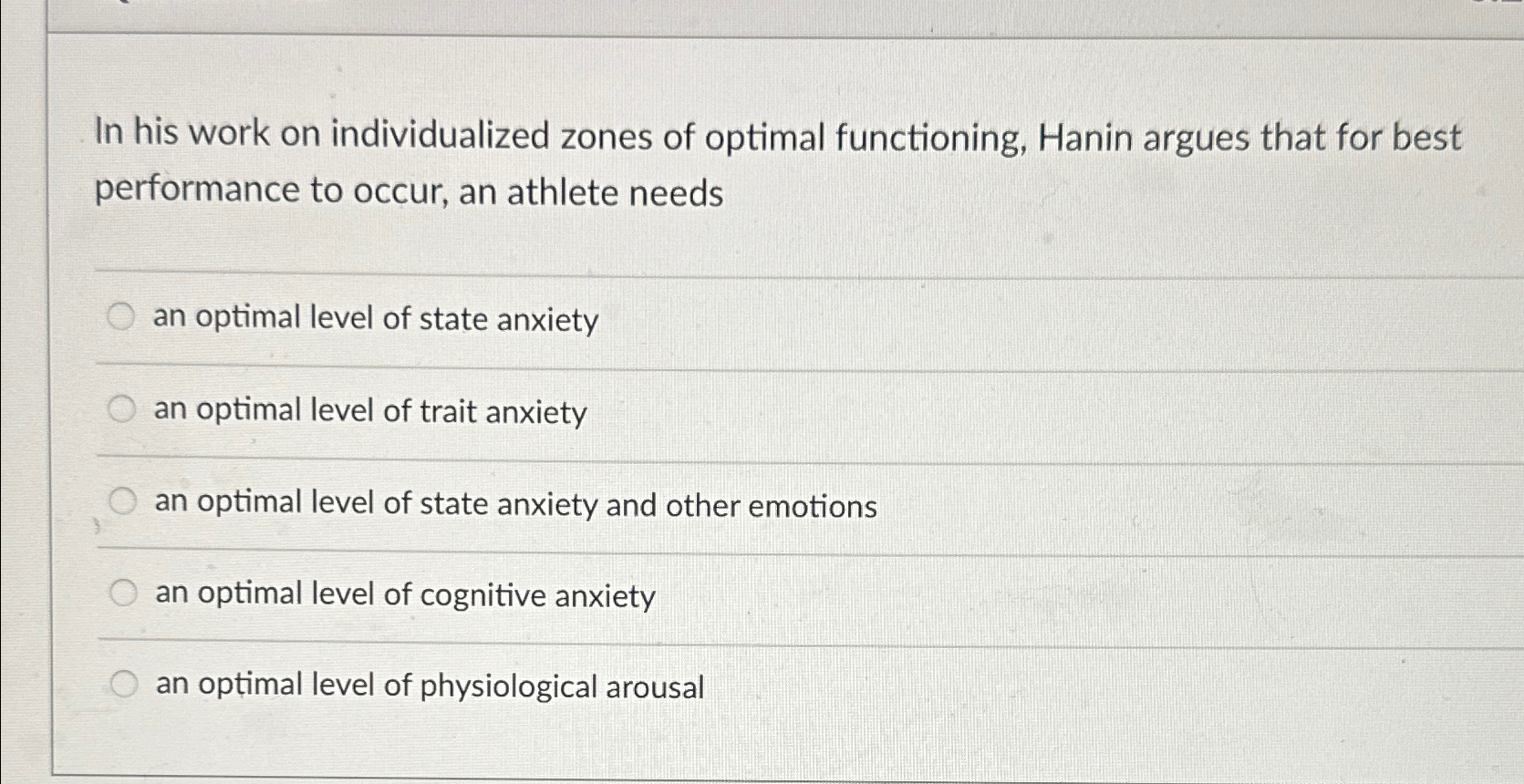 Solved In his work on individualized zones of optimal | Chegg.com