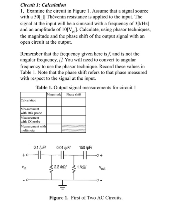 Solved Circuit 1: Calculation 1, Examine the circuit in | Chegg.com