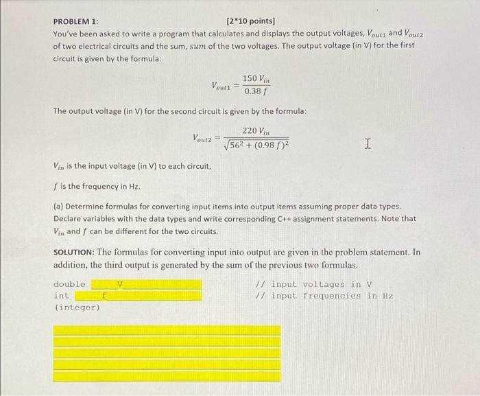 Solved Problem 1 210 Points Youve Been Asked To Write A 2350