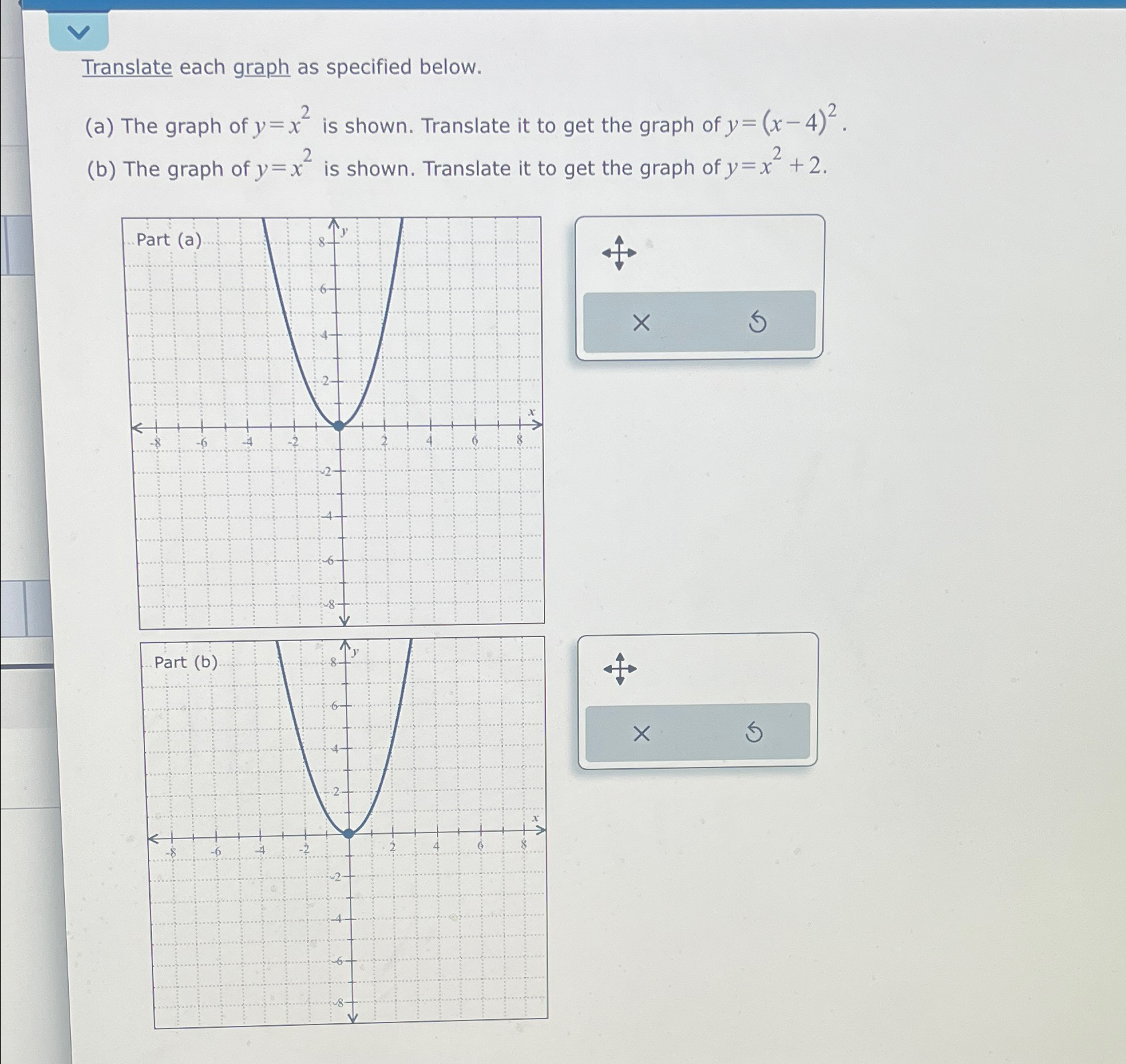 Solved Translate each graph as specified below.(a) ﻿The | Chegg.com
