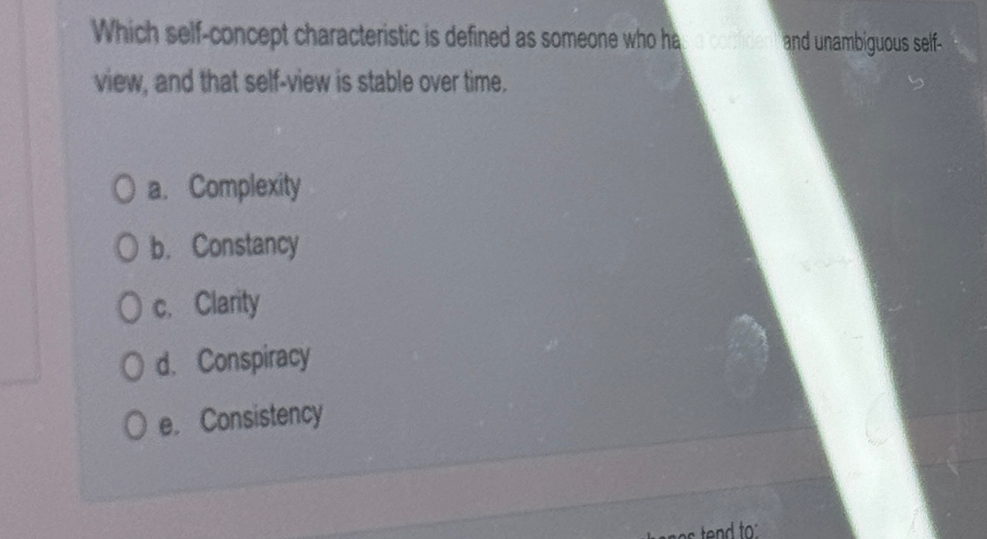 Solved Which self-concept characteristic is defined as | Chegg.com
