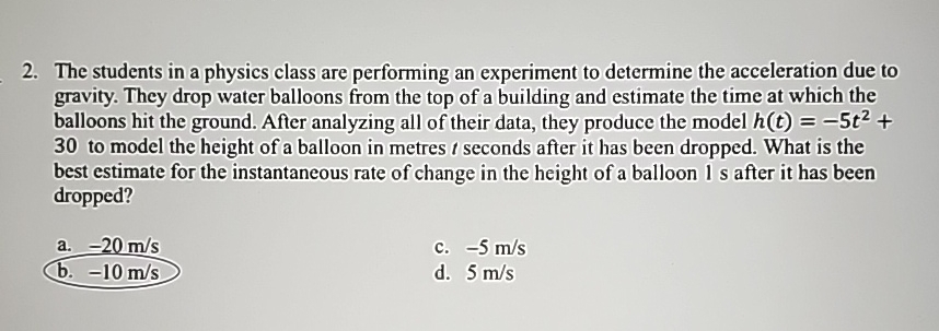 Solved The students in a physics class are performing an | Chegg.com