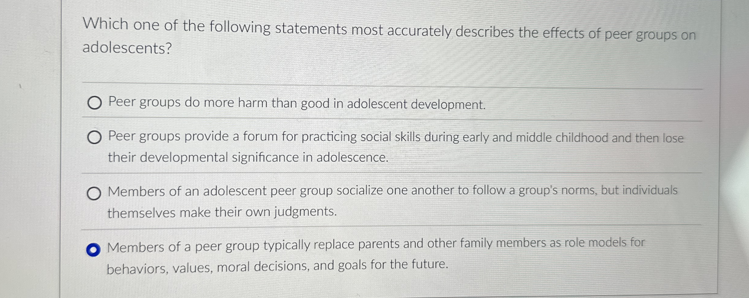 Solved Which one of the following statements most accurately | Chegg.com