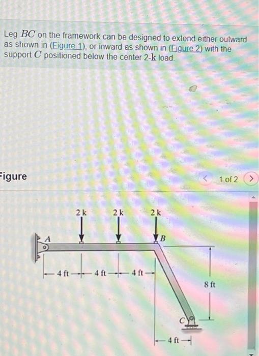 Solved Leg BC on the framework can be designed to extend | Chegg.com