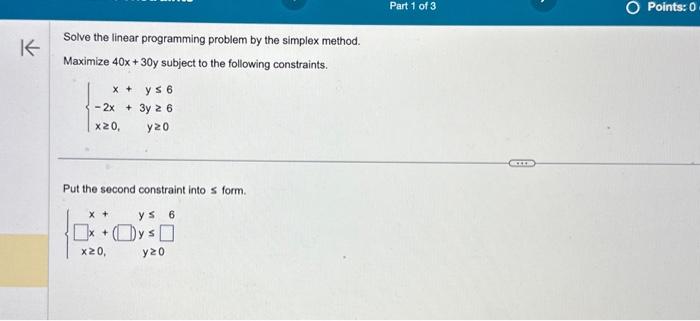 Solved Solve the linear programming problem by the simplex | Chegg.com